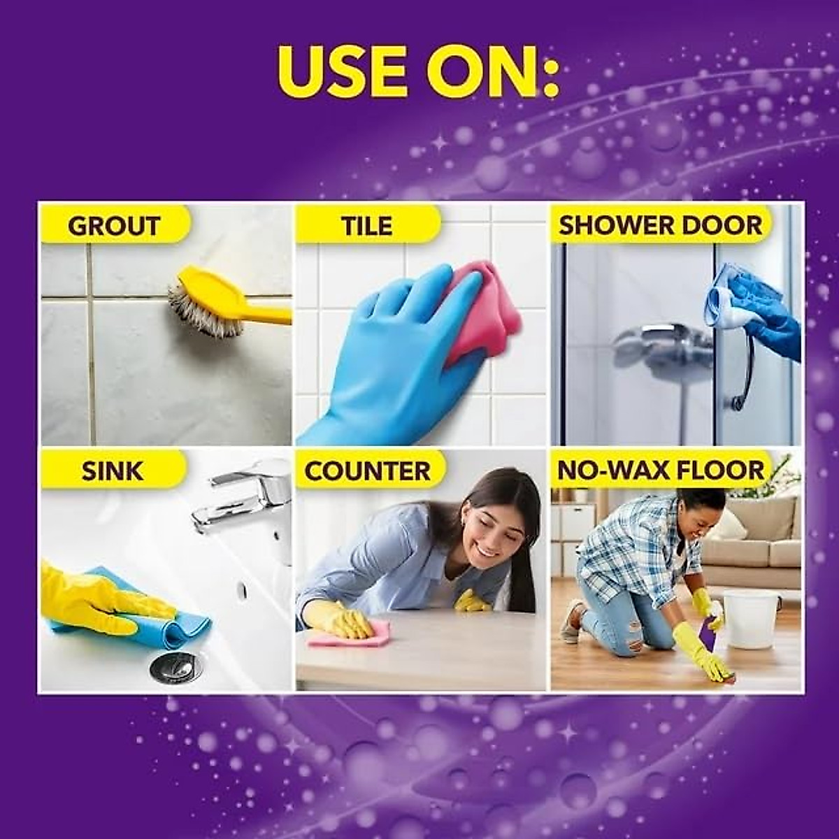 OxiClean plus Bleach, No Drip Foam, Mold & Mildew Bathroom Stain Remover 30 oz. (Pack of 4)