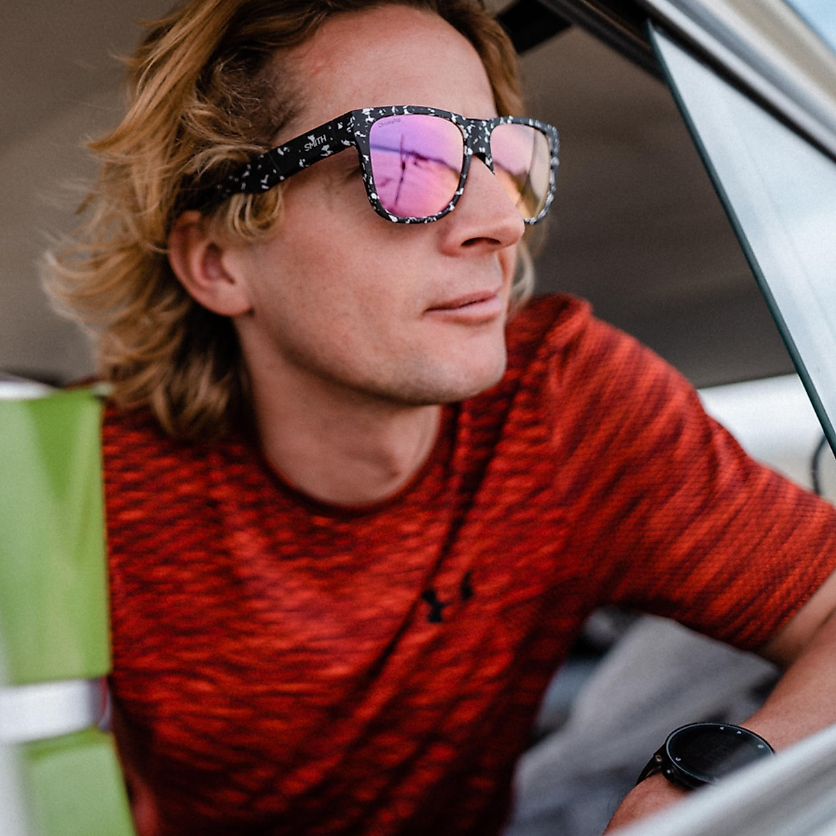 SMITH Lowdown 2 Sunglasses – Performance Sports Active Sunglasses For Running or Everyday Wear – For Men & Women – Matte Black + Black ChromaPop Glass Polarized Lenses