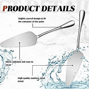 Baderke 30 Pcs Pie Server Stainless Steel Cake Pie Pastry Server Rustic Cake Server Professional Pie Spatula Pie Serving Utensil for Pizza Dessert Cheese Cutting, 9 Inches, Silver
