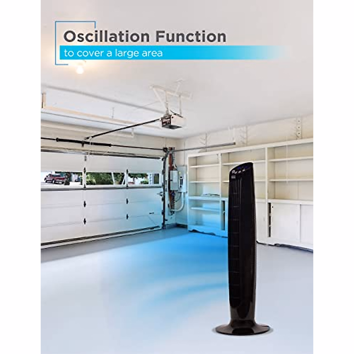 Black + Decker 36 inches Digital Tower Fan with Remote, Black