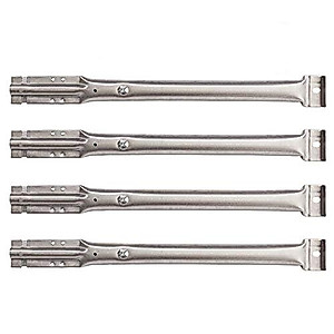 YIHAM KB841 BBQ Grill Tube Burner Replacement Parts for Master Forge 1010037, 1010048, Kenmore Sears 415.16106210, 415.16107110,12216134110 Charbroil 463411512, 14 7/8 inch, Stainless Steel, Set of 4