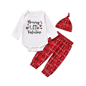 Happidoo Baby Boy Valentine's Day Outfit Newborn 1st Valentine's Day Clothes Little Mister Heart Breaker Bodysuit (White,0-3 Months)