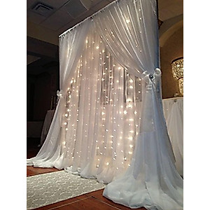 Ikea Mesh Lace Curtains, 110 Inch By 98 Inch, 1 Pair, White