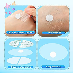 Teling 300 Pcs Ear Covers for Shower Waterproof Ear Protector Newborn Ear Stickers Disposable Cotton Ball Baby Ear Protection for Bath Kids Swimming Surfing Showering Snorkeling Water Sport (Green)