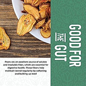 Dried Pears No Sugar Added 16 oz. Dried Fancy Pears Fresh Fruit, Dehydrated California Grown Pears, Unsweetened Dried Pears. All Natural, Non GMO. No Sugar Added Pears, 1 Pound