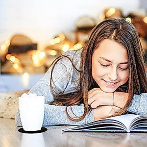 Beautiful 4 inch Black Round Coasters for Protection Against Leaks and Spills by MT Products (50 Pieces)