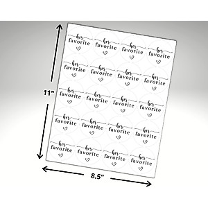 His Her Our Favorite Stickers Wedding Treat Bag Favor for Guests Labels 2-inch 120-count 6 Sheets Bride and Groom Favorite Candy Stickers