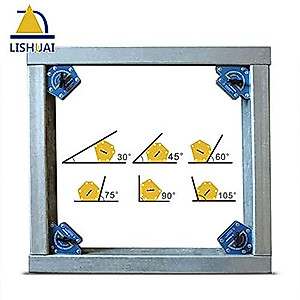 Multi-Angle Welding Magnets Holder Tool - Neodymium Magnetic Welding square, 55LBS Strong Hand Tools With Switch, Hexagon Multi-Angle Magnets: 30°, 45°, 60°, 75°, 90°, 105°, 120°, 135°, 150°(Small)