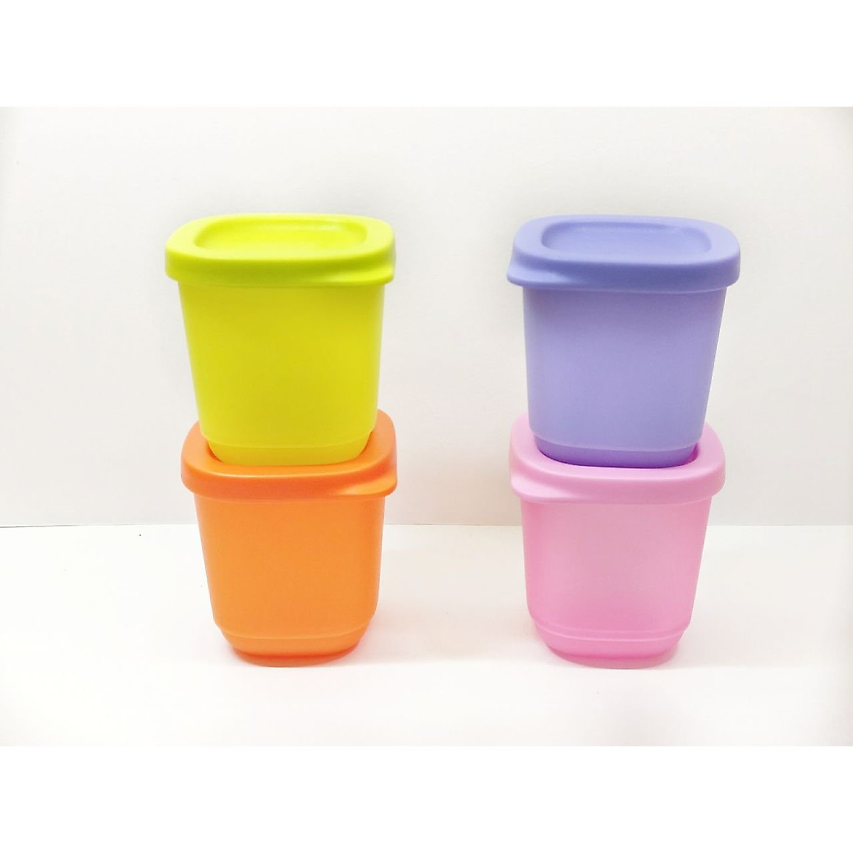 Tupperware 4 pc Small 110 ml Fridge n Take Away Containers Cubix