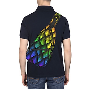 Dragon Scale Animal Skin Sling Bag For Women Men,Animal Print Crossbody Shoulder Bags Casual Sling Backpack Chest Bag Travel Hiking Daypack For Outdoor