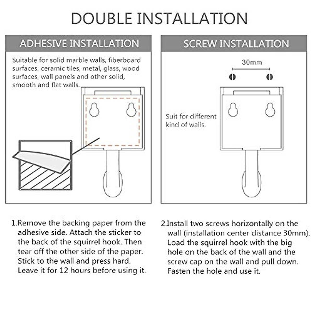 4Pcs Cute Cartoon Creative Squirrel Small Keychain Hooks ,Kids Cute Hooks Coat Wall Hooks , Adhesive Shower Towel Hooks , Hat Key Hooks ,Squirrel Wall Hook for Decoration