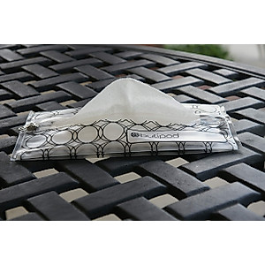 Butipods Reusable Wet Wipe Pouch Slim Case Travel Clutch Holder | Refillable Portable Baby Wipes Dispenser Container | Wipes Stay Moist | Great for Hand and Face Wipes, Set of 2 (Black Ovals & Rings)