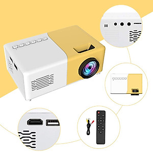 Mini Projector, Portable Mini Video Projector, 1080P HD LED Projector, 30,000HRS Home Theater Movie Projector,Compatible with HDMI VGA USB TV AV Smartphone Laptop, Remote Control