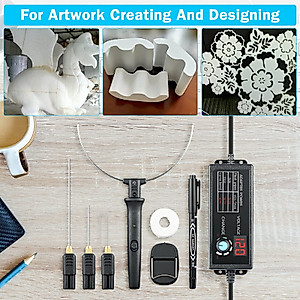 Aolloa Hot Foam Cutter, 4 in 1 Foam Cutter Set With 240V / 18W Digital Voltage Controller, Hot Cutting Set ,Electric Cutting Machine Pen Tools Kit Wire, Mark Pen, For Polyethylene Styrofoam Carving