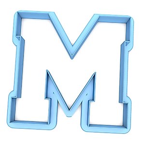 Sweet Prints Inc Varsity Letter M Cookie Cutter - Dishwasher Safe