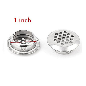 Saim Sink Strainer Stainless Steel Round Mesh Hole Filter Kitchen Bathroom Garbage Stopper 30 Pcs Silver Tone