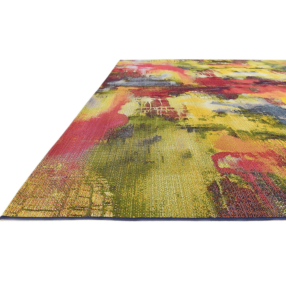 Unique Loom Outdoor Modern Collection Area Rug - Azera (10' x 12' 2" Rectangle, Multi/ Blue)