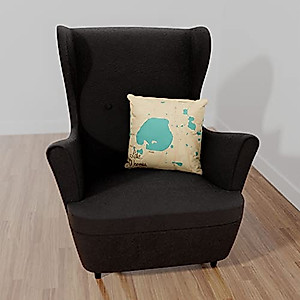 Lake Waconia Minnesota Map Canvas Throw Pillow for Couch or Sofa at Home & Office by Lakebound 18" x 18".