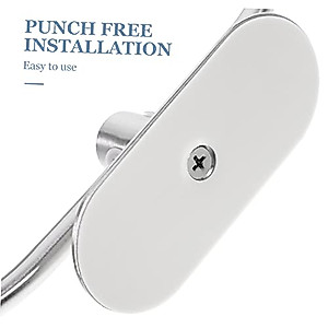 DOITOOL Hand Towel Holder for Wall Mount Bath Storage Kitchen Duty Square Stainless Heavy Towel Hand Steel Bathroom Room Laundry Round Rack Ring Modern Toilet Hanger Holder Towel Holder