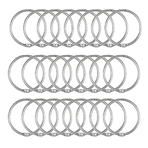 24 Pack Shower Curtain Rings, Rustproof Decorative Shower Curtain Hooks Metal Round Shower Ring Hooks for Bathroom Shower Rod (Stainless Steel)