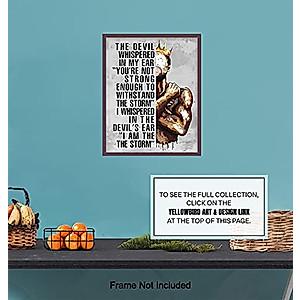 African American Art & Decor - Black Art for Men - Motivational Posters - Positive Quotes Wall Decor - Inspirational Quotes - Encouragement Gifts - Man Cave Decor - Office Wall Decor - Afro Wall Art