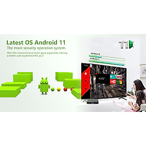 Android 11.0 TV Box,Tanix W2 Amlogic S905W2 Quad Core RAM 4GB ROM 32GB Dual WiFi 2.4G/5.8G BT4.2 4K 6K AV1 Home Smart Media Player Set top Box