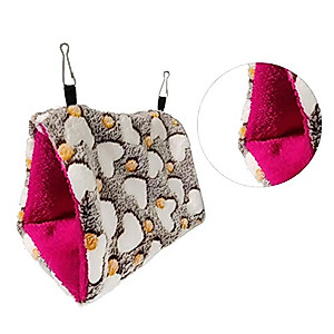 POPETPOP Birds Hammock Bird Hanging Bed Plush Bird House Birds Hut Hideaway for Parrot Macaw Budgies Parakeet Cockatiels Lovebird