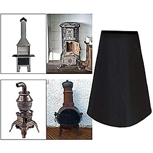 HERSENT Outdoor Patio Chiminea Cover Waterproof Protective Chimney Fire Pit Heater Cover for Outdoor Garden Backyard HZC69
