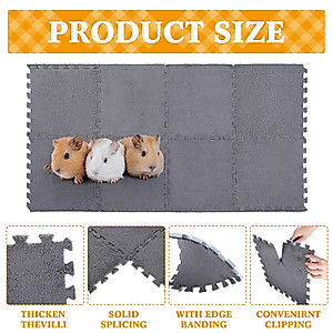 Timgle 20 Pcs Guinea Pig Fleece Cage Liners 12"x12" Washable Guinea Pig Mat Reusable Small Animals Fleece Bedding Warm Soft Training Pads for Chinchilla Hamster Rat Ferret Bunny Small Sized Pets
