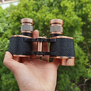 Fetch Falcon Full Metal Body FMC BAK4 HD 8x24 Binoculars(Third Generation High-Powered, Water-resistance, and Portable) Ideal for Camping, Hunting, Tourism, and Mountain Climbing (Rose Bronze)