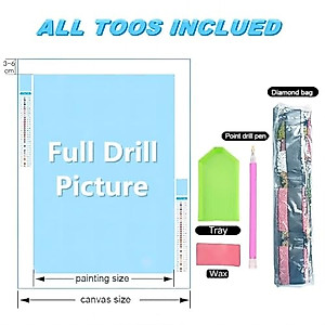 Diamond Painting Sunflower Diamond Art 5D Diamond Painting Kits for Adults DIY Paint by Numbers, Big Diamond Paintings diamond dot Gem Art Crafts for Wall Art Bedroom Home Decor(28x56 Inch),c214