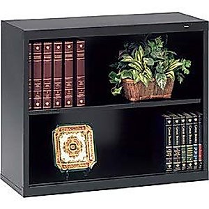 Tennsco B30bk Metal Bookcase, Two-Shelf, 34-1/2W X 13-1/2D X 28H, Black