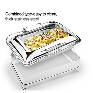 Food Warmers for Parties Buffets Electric, Stainless Steel Buffet Server and Warming Tray, 9L, Chafing Dish Buffet Set - Adjustable Temperature + Hot Plate Electricgn 1/3