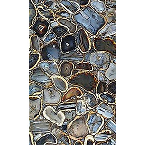 Natural Brown Agate Stone 30" x 18" Inch Rectangle Dining Table Top, Brown Agate Stone Rectangle Counter Top, Brown Agate Stone Rectangle Meeting Room Table Top, Piece Of Conversation, Family HeirLoom