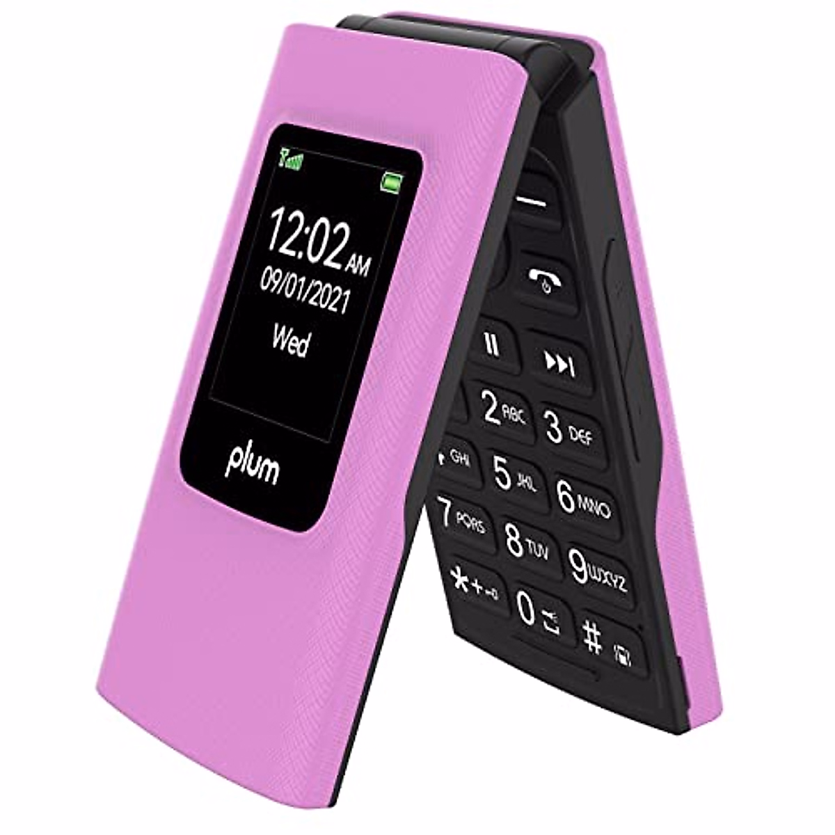 Plum Flipper 4G Volte Unlocked Flip Phone 2022 Model ATT Tmobile Speed Talk - Pink