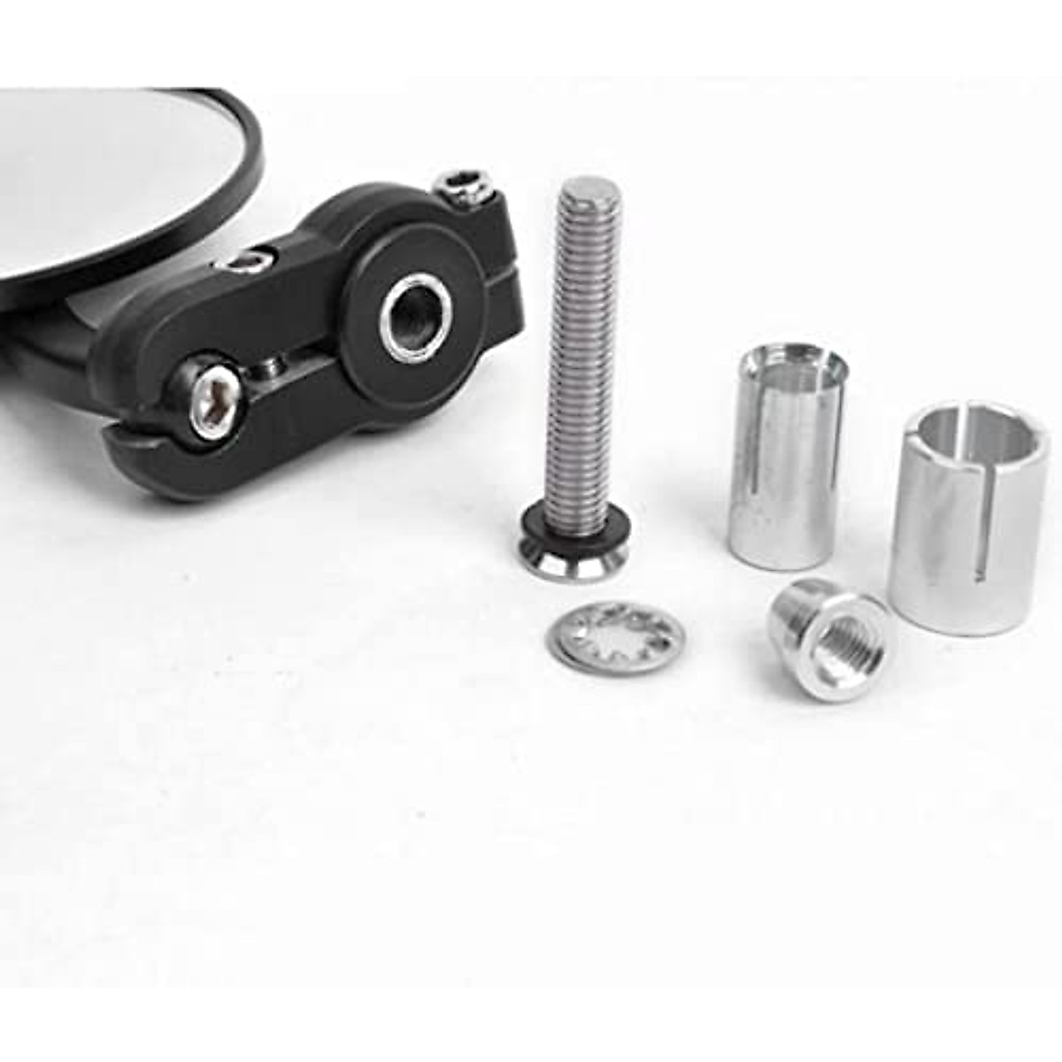 Universal Black 3" Round 7/8" Handle Bar End Rearview Convex Mirrors Inceased Vision Side for For Harley Davidson Honda Indian Kawasaki Suzuki Triumph and Yamaha