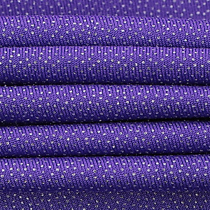 BAOHULU Toddlers Girls Gymnastics Dance Leotards-One-piece Sparkle Stripes & Stiching Athletic Clothes Purplelongsleeve 130(6-7Y)