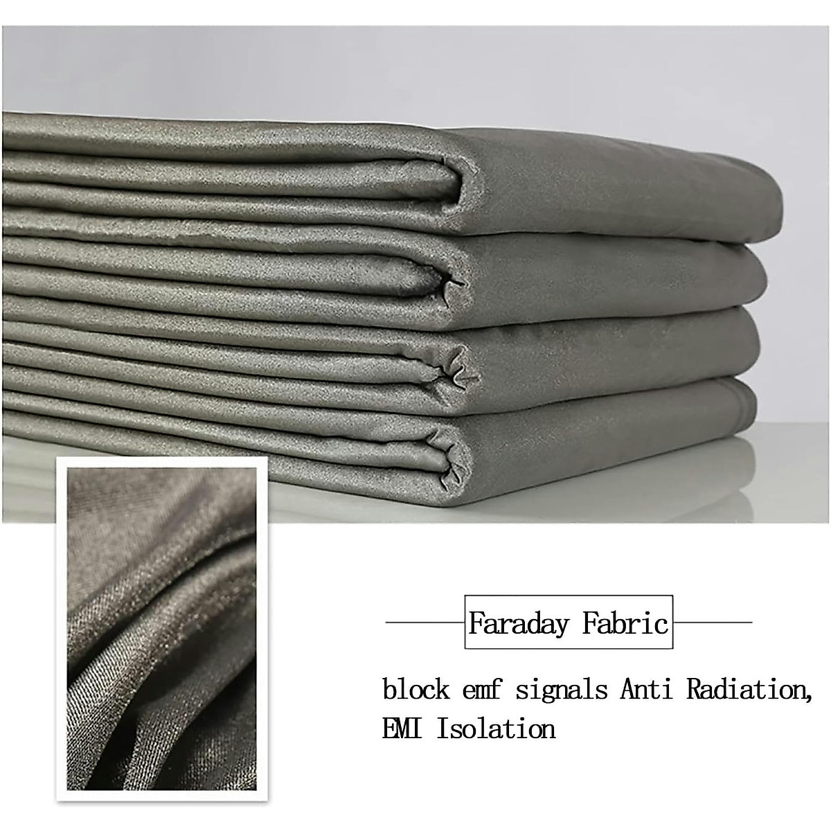 FYLFANYAN Faraday Fabric Elastic Pure Silver Fibre Conductive Material EMF Radiation Shielding Mesh for Cellular Signals, WiFi, Bluetooth, GPS Faraday Cage, RFID, EMF~/