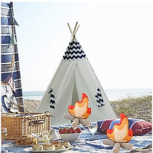 Fun Campfire Plush, Simulation Flame Plush Toys, Outdoor Camping Room Decoration, Suitable for Boys and Girls Christmas, Birthday Surprise Gift (Small)