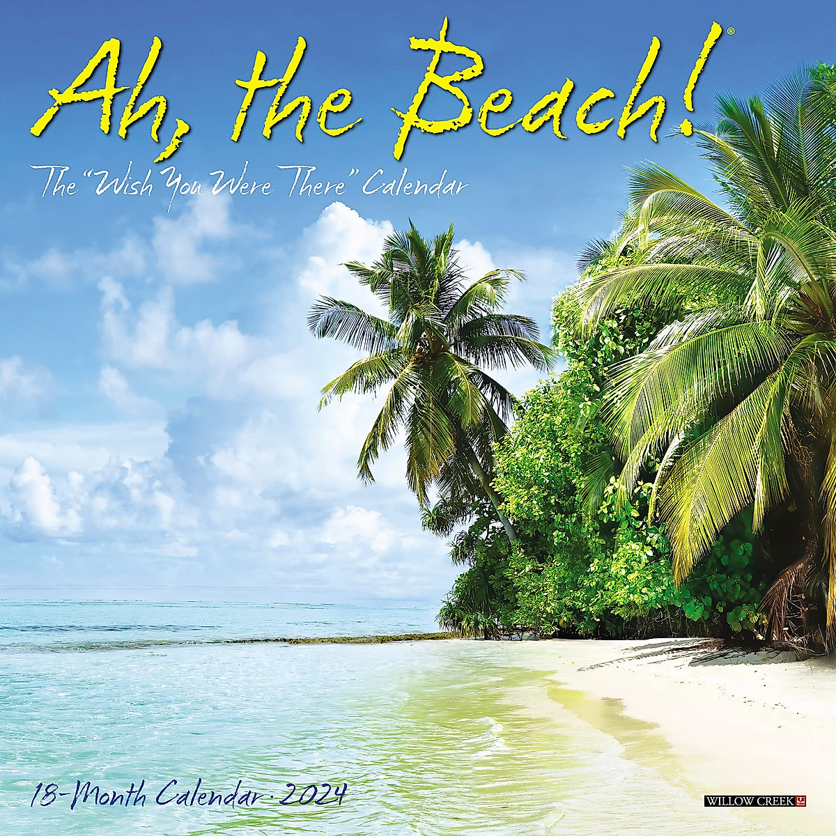 Willow Creek Press Ah The Beach! Monthly Mini 2024 Wall Calendar (7" x 7")