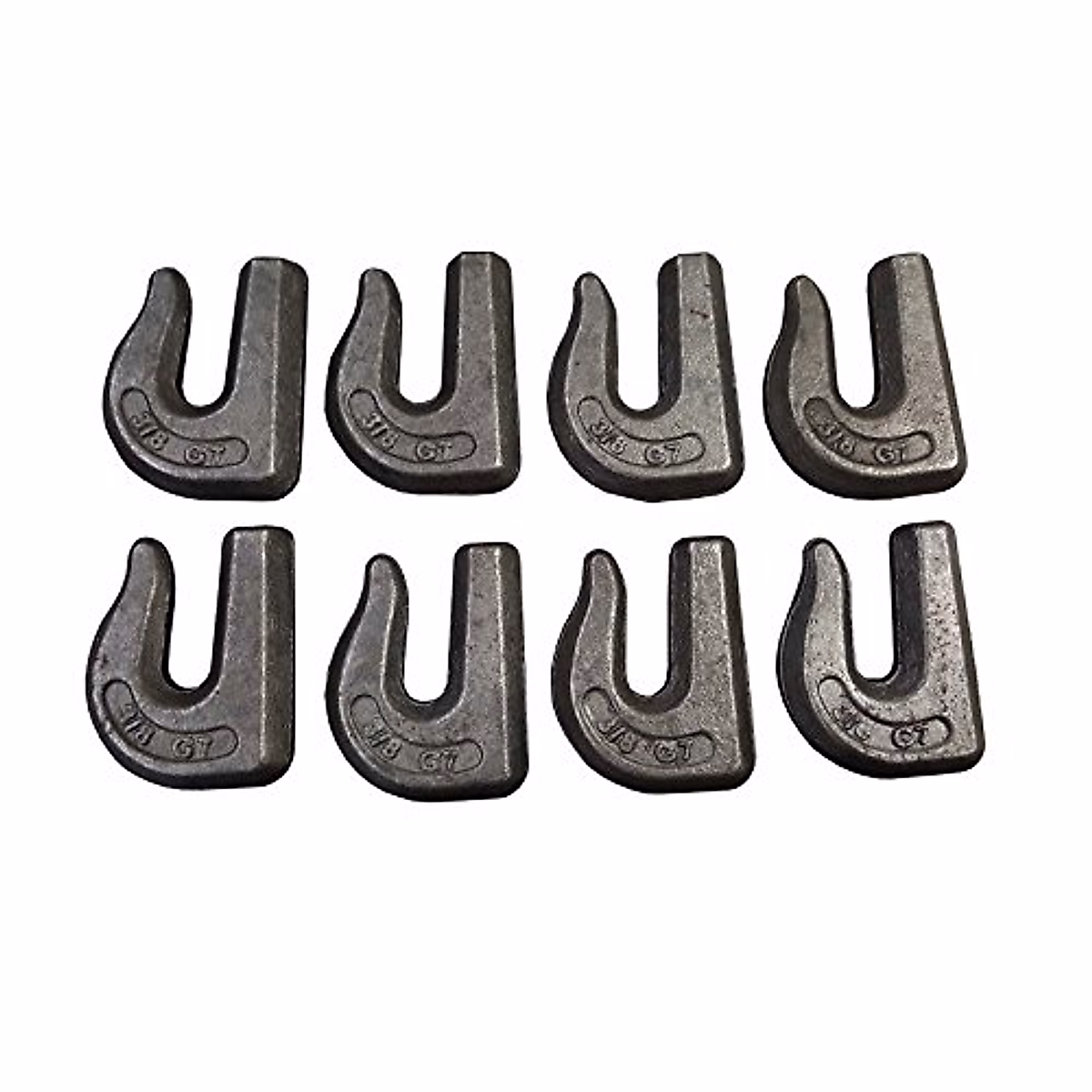 Set of 8 Weld on Grab Chain Hooks 3/8" G70 Best to Weld on Tractor Bucket | WLL 6,600 | Bucket, Trailer, Rigging, Utility Hook 0900104-8