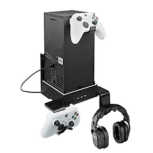 Raryars Wall Mount Cooling Fan for Xbox Series X with High Speed Low Noise Fan and 3 USB Port Xbox Series X Wall Mount Kit with Controller Holder & Headphone Hanger Touch Switch Holder Bundle