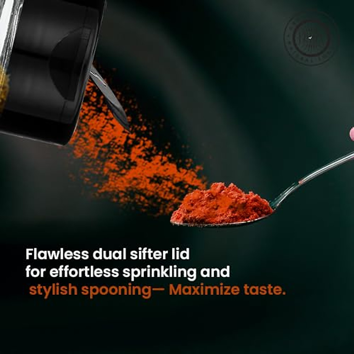 Pride Of India Large Clear Plastic Spice Jars w/Dual Sifter Cap | Food Grade BPA Free USA Made | 32 Fluid Ounce Capacity