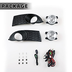 AUTOWIKI Fog Lamp Lights Assemblies For 2010 2011 2012 2013 2014 2015 2016 2017 2018 2019 2020 Dodge Journey 1 Pair