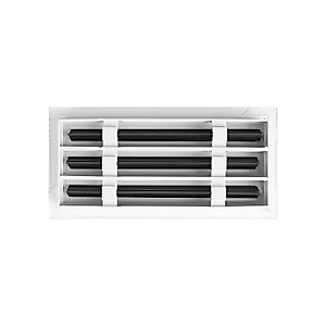 BUILDMART - 14x6 Modern AC Vent Cover - Decorative White Air Vent - Standard Linear Slot Diffuser - Register Grille for Ceiling, Walls & Floors - Texas Buildmart
