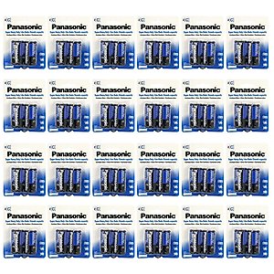 24 Pack Panasonic Super Heavy Duty C Batteries Retail Packaging