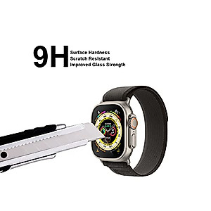 Supershieldz (3 Pack) Designed for Apple Watch Ultra 2 (49mm) / Apple Watch Ultra (49mm) Tempered Glass Screen Protector, Anti Scratch, Bubble Free