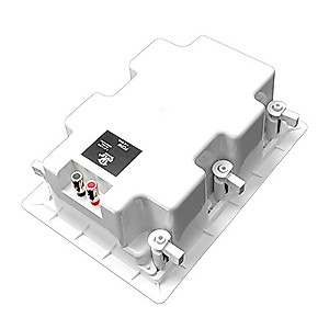 Pyle Ceiling Wall Mount Enclosed Speaker - 400 Watt Stereo In-wall / In-ceiling 8" Enclosed Full Range Deep Bass Speaker System - 50Hz-20kHz Frequency Response, 4-8 Ohm, Flush Mount - PDIW87 White