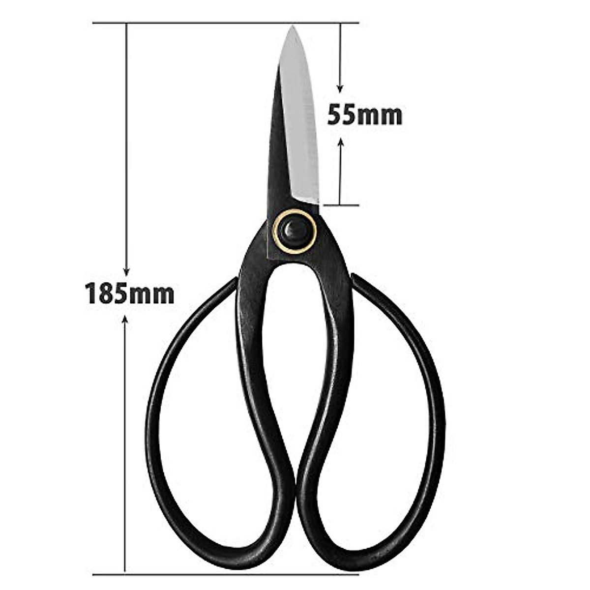 Gonicc 8" Professional SK-5 Steel Blade Anvil Pruning Shears(GPPS-1010) and 7.3" Bonsai Scissors(GPPS-1012), Cushion and shock absorber design, Ergonomically Design Handle.
