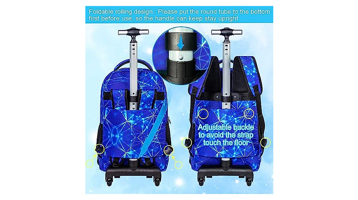Rolling Backpack for Boys | Water-Resistant 3-in-1 School & Travel Bag